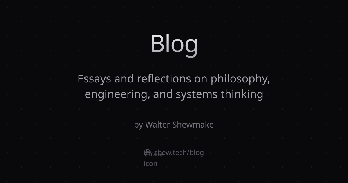 Blog | Walter Shewmake